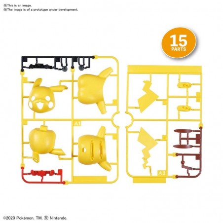 Pokepla Quick!! K01 Pikachu Pokemon Plastic Model Kit